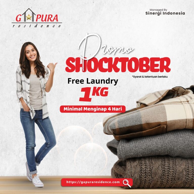 Shocktober Special Promo Free Laundry Gapura Residence Semarang.