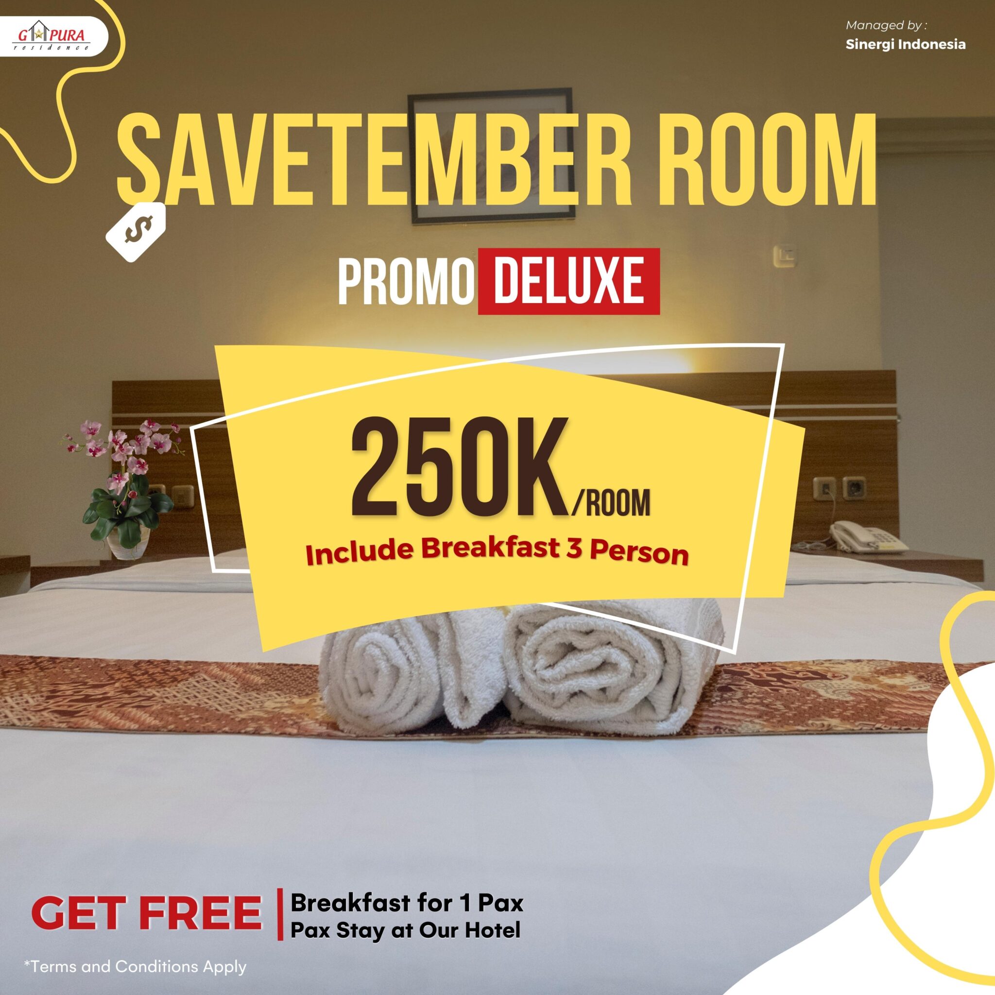 Promo Savetember Room For 250K Deluxe Room